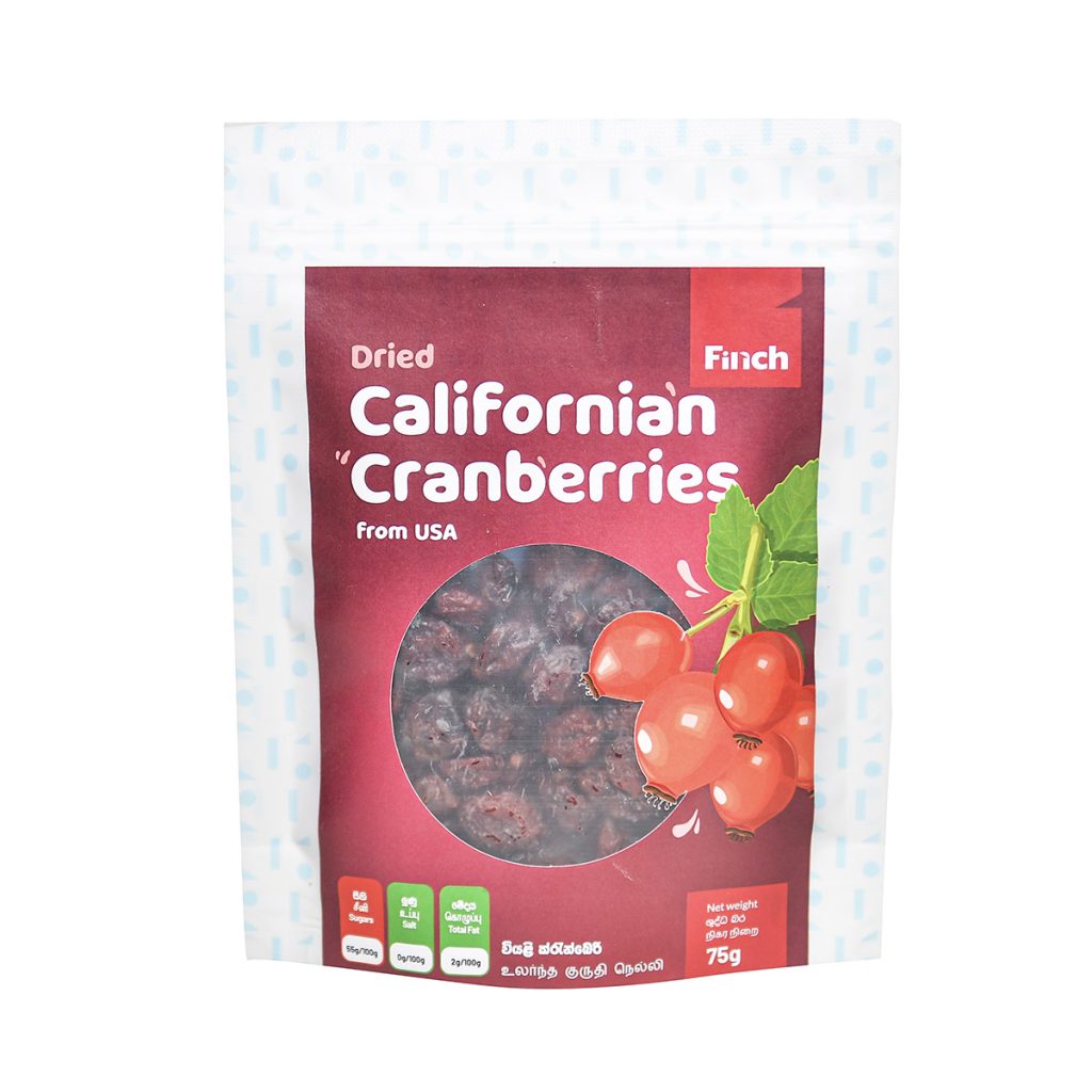 Finch Dried Californian Cranberries 75g - FINCH