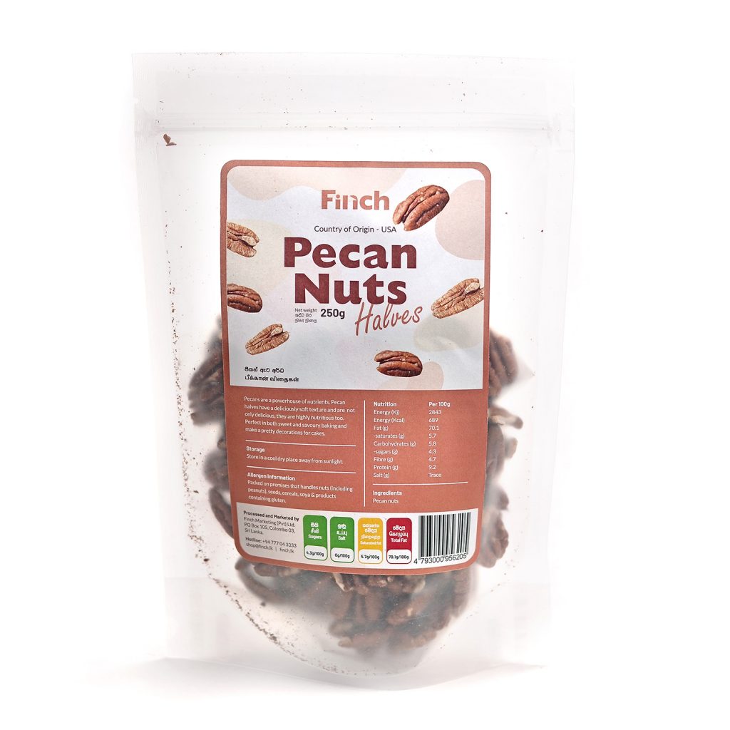 Finch Pecan Nut Halves RAW 250g - FINCH